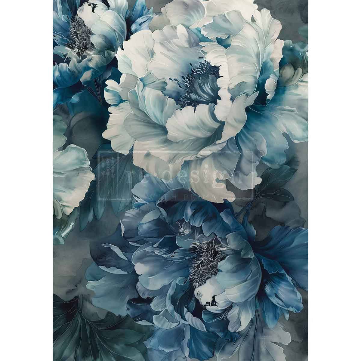 Sapphire Peony Fiber Paper – Victorian Porch