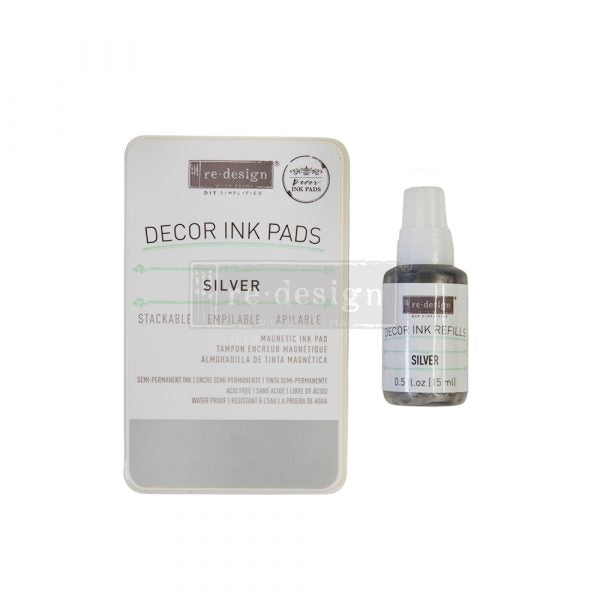Silver Ink Pad & Case – Victorian Porch
